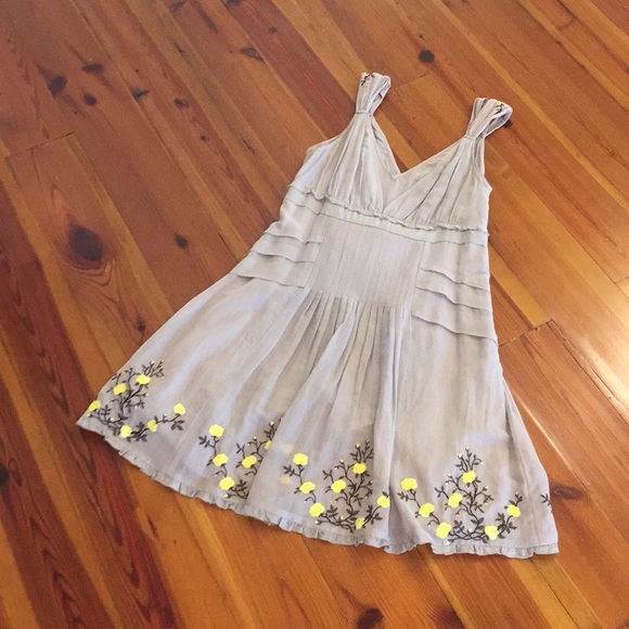 Anthropologie | Dresses | Anthropologie Lithe Embroidered Dress | Poshmark